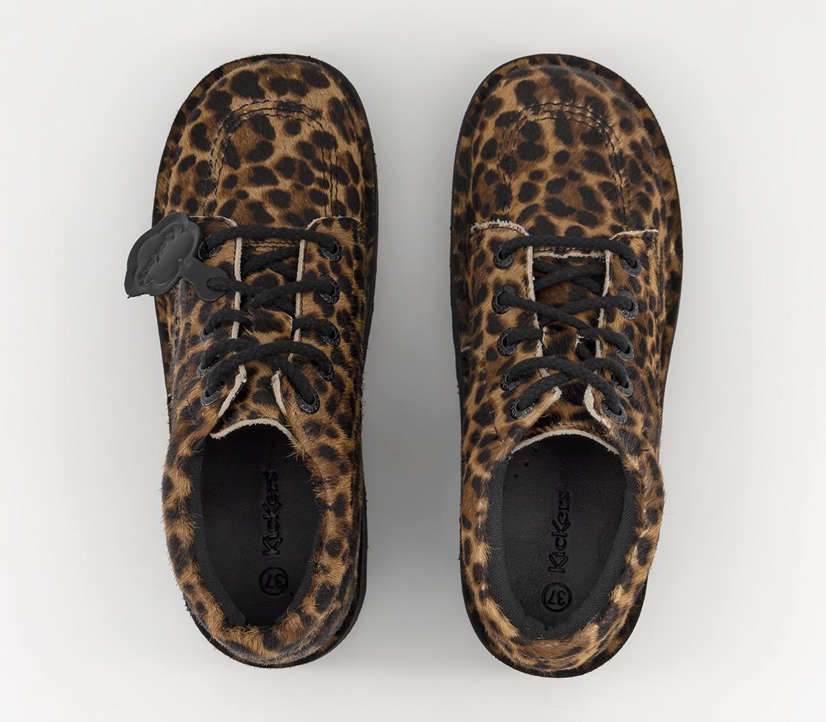 Kickers Kick Hi Stack Boots Leopard - Flat Shoes for Women