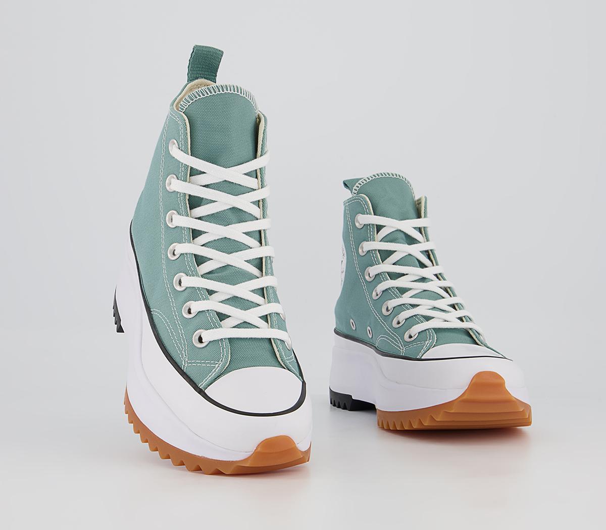 Converse Run Star Hike Platform Trainers Jade Unity Black White - Women ...