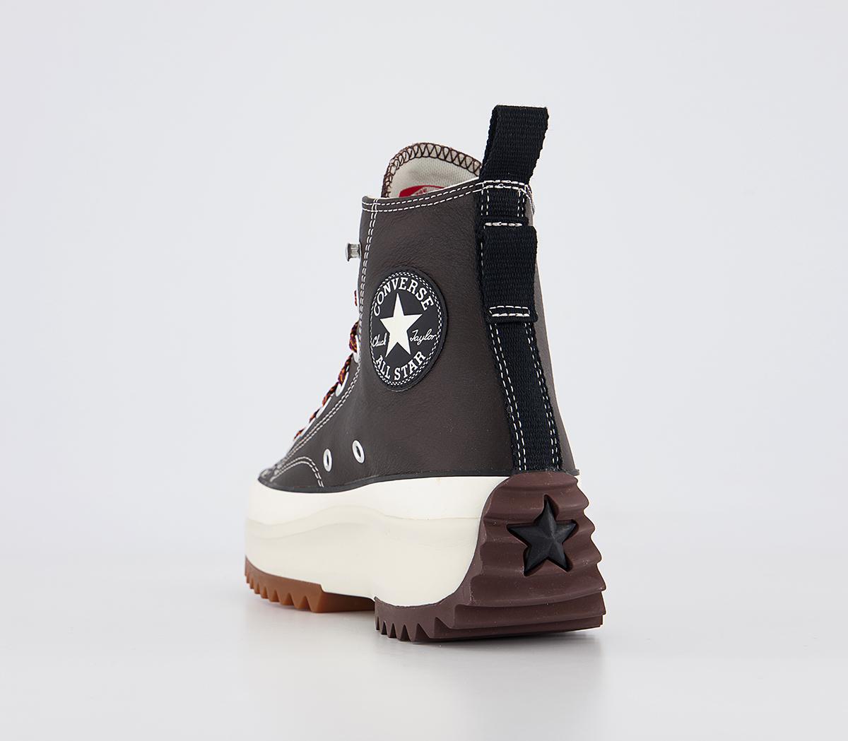 Converse Run Star Hike Platform Trainers Dark Root Egret Black - Women ...