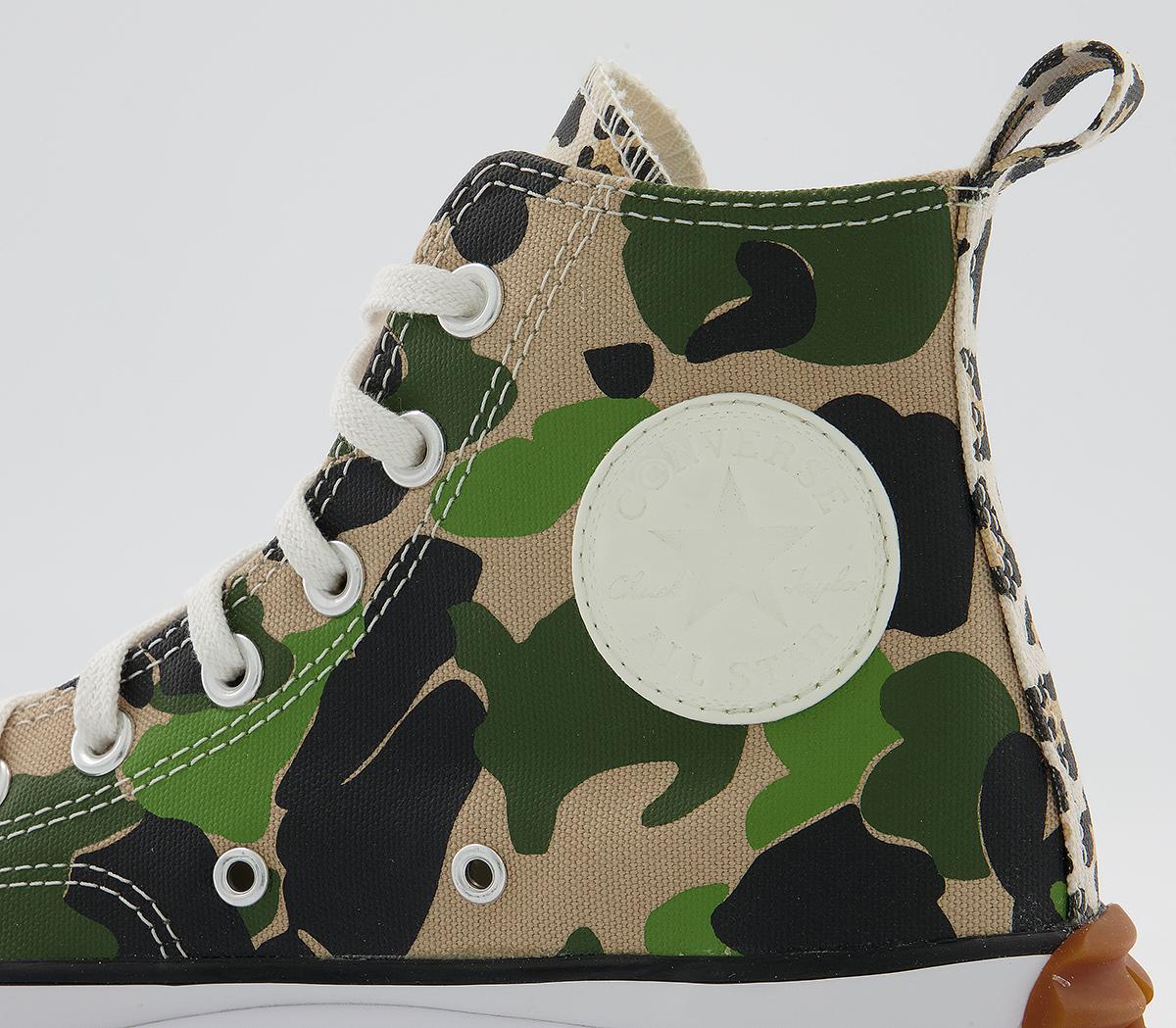 Converse Runstar Hike Trainers Camouflage Candied Ginger Green White ...
