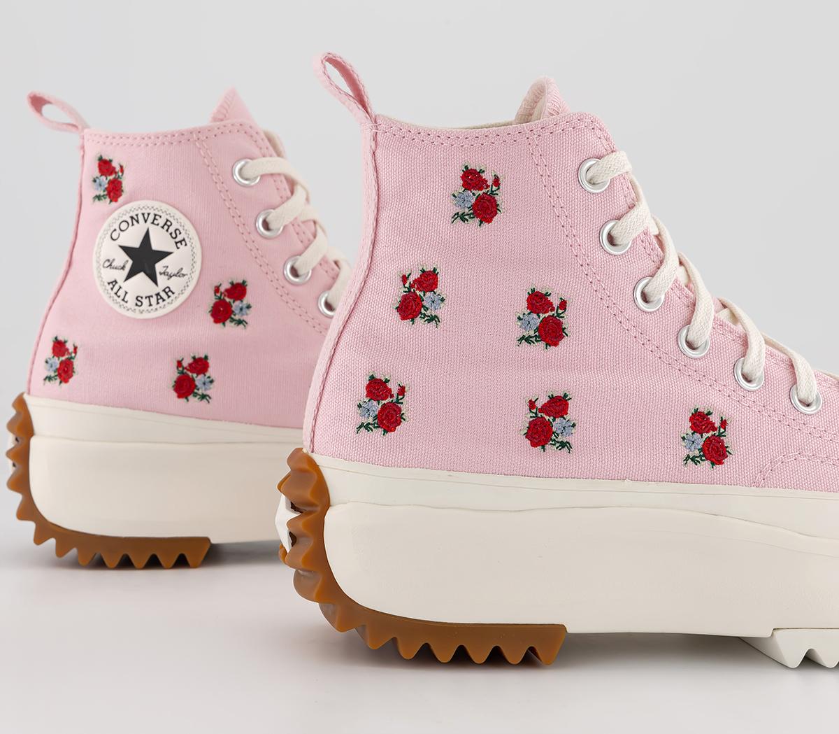 Converse Run Star Hike Platform Trainers Sunrise Pink University Red ...