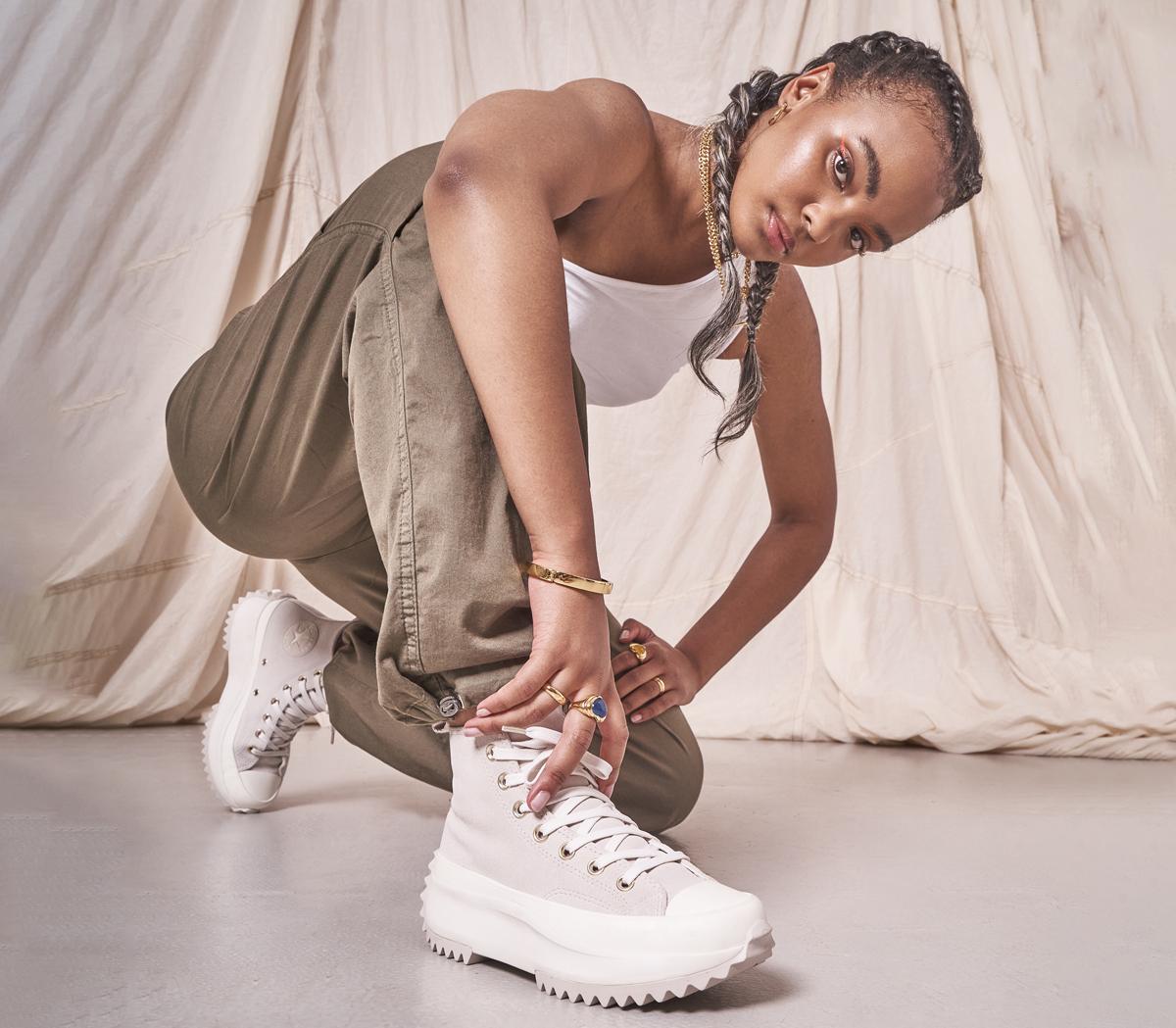 Converse Run Star Hike Platform Trainers Desert Sand Egret Egret ...