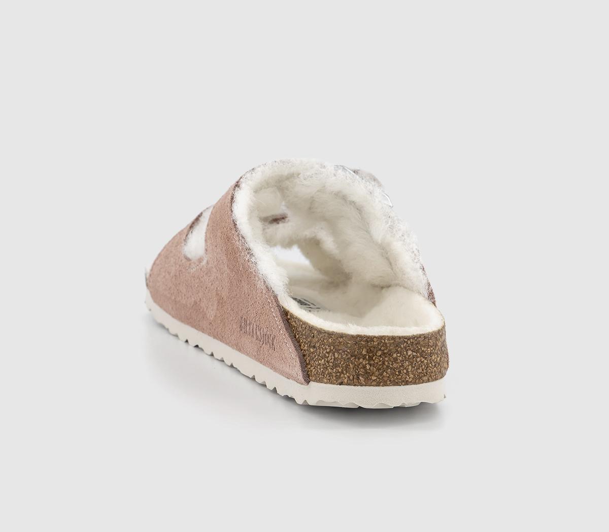 BIRKENSTOCK Arizona Shearling Sandals Pink Clay - Women’s Sandals