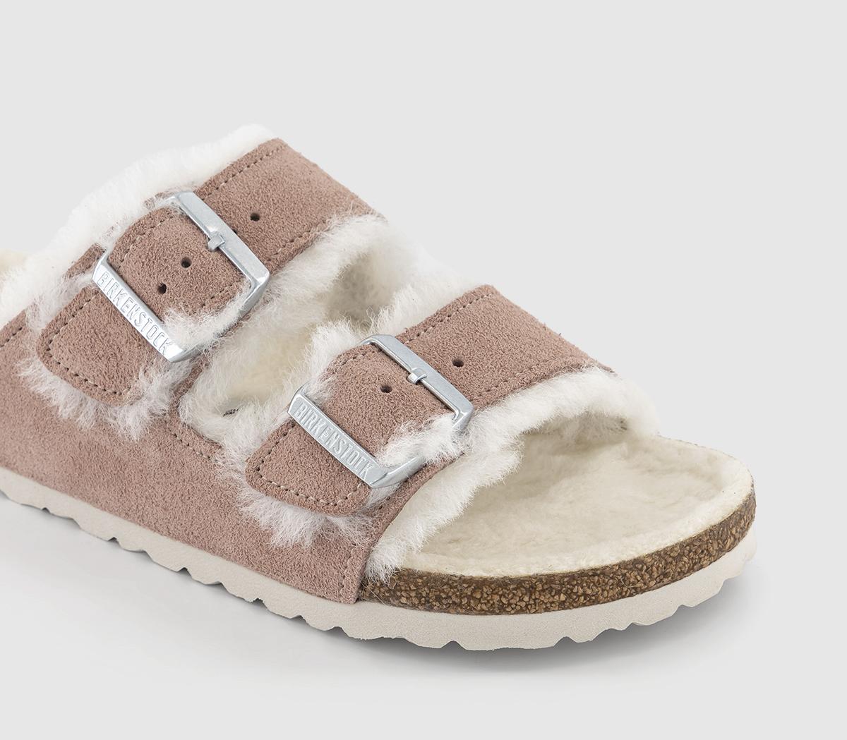 BIRKENSTOCK Arizona Shearling Sandals Pink Clay - Women’s Sandals