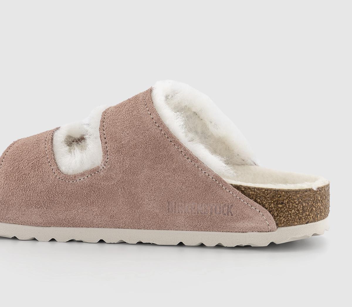 BIRKENSTOCK Arizona Shearling Sandals Pink Clay - Women’s Sandals
