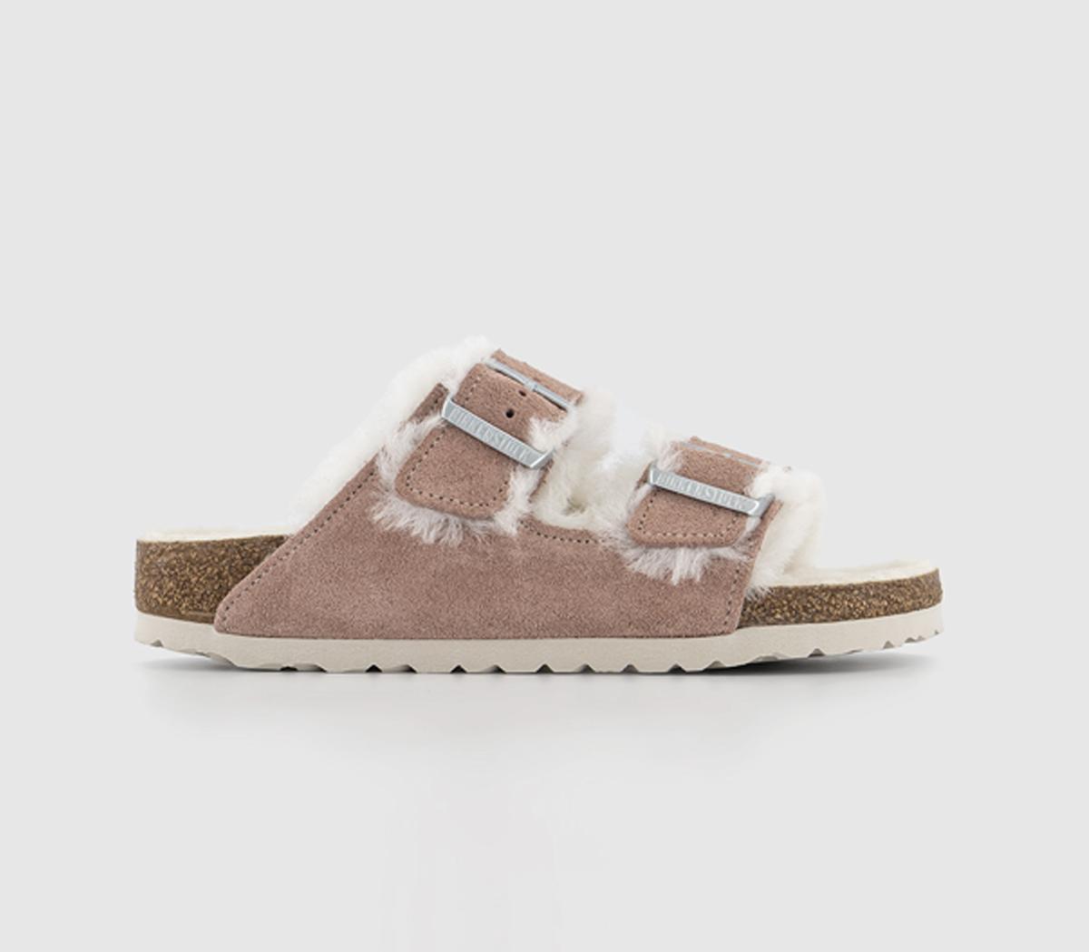 BIRKENSTOCK Arizona Shearling Sandals Pink Clay - Women’s Sandals