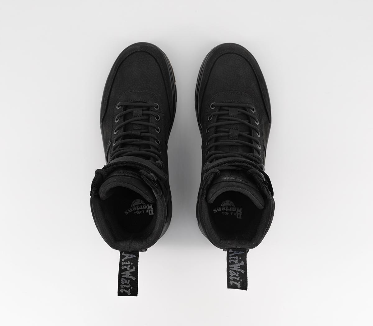 Dr. Martens Combs Tech Boots Black Milled Nubuck Wp - Men’s Boots