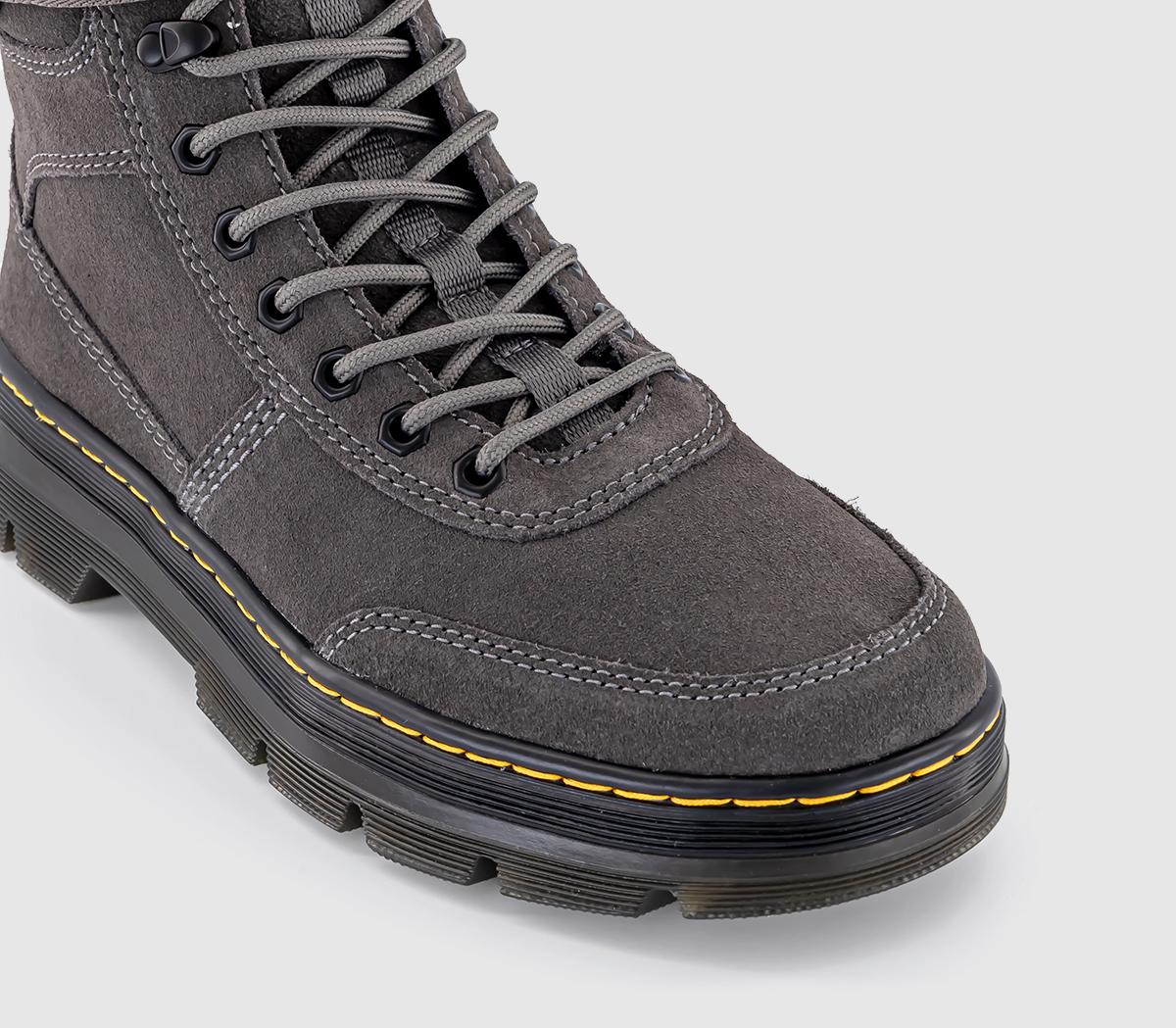 Dr. Martens Combs Tech Boots Gunmetal Eh Suede - Men’s Boots