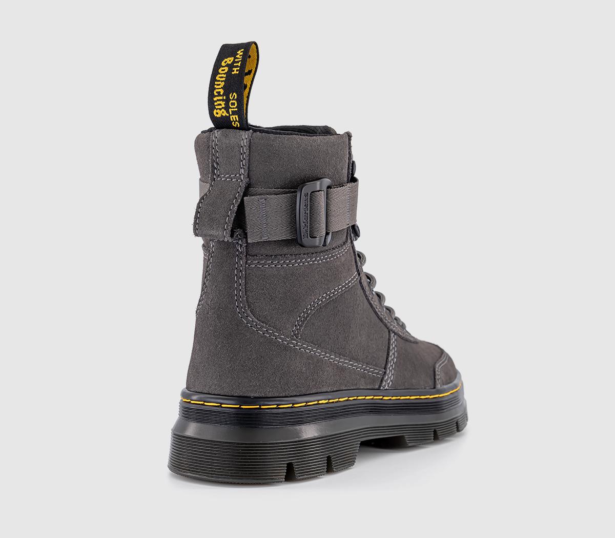 Dr. Martens Combs Tech Boots Gunmetal Eh Suede - Men’s Boots