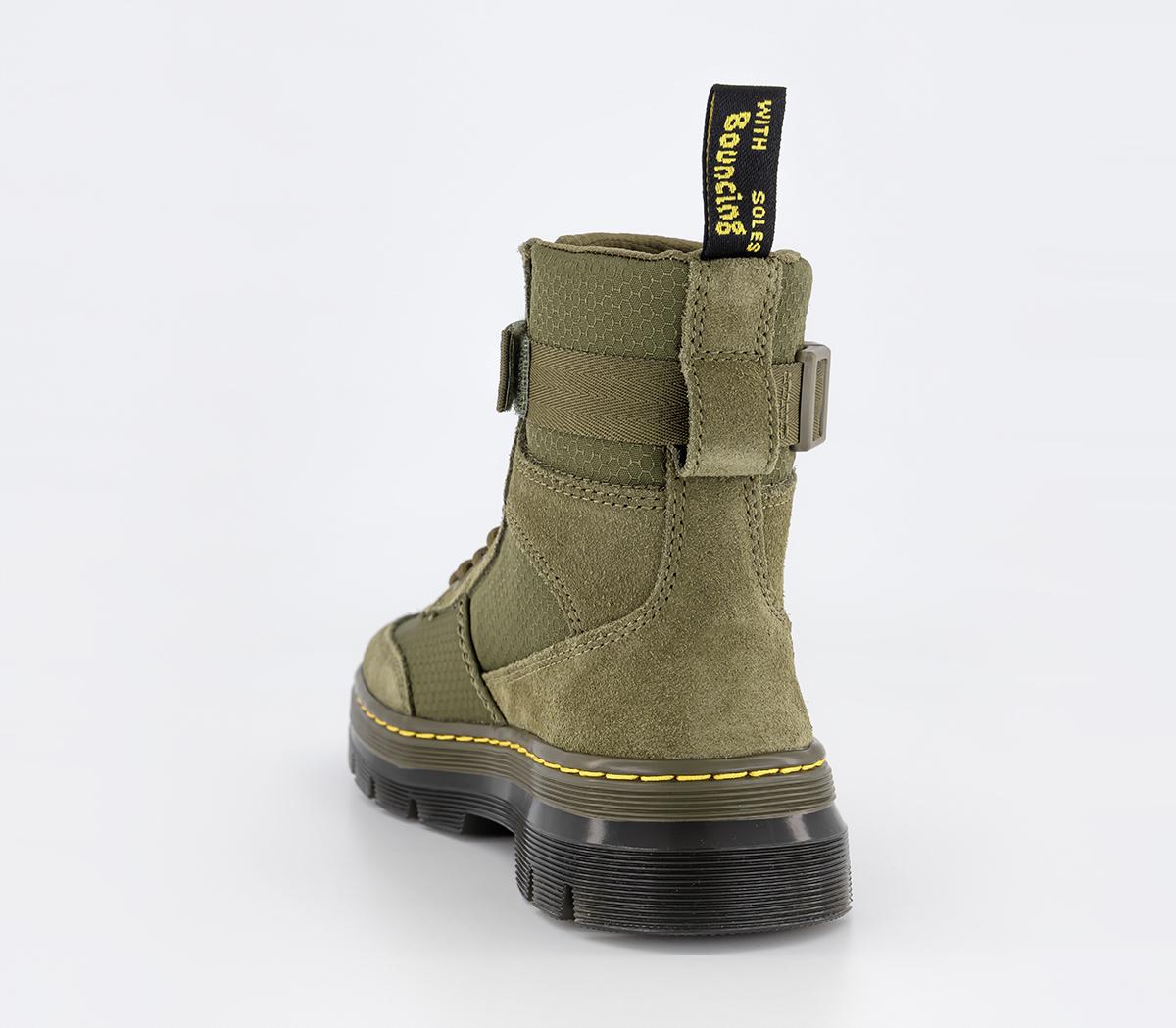 Dr. Martens Combs Tech Boots Dms Olive - Men’s Boots