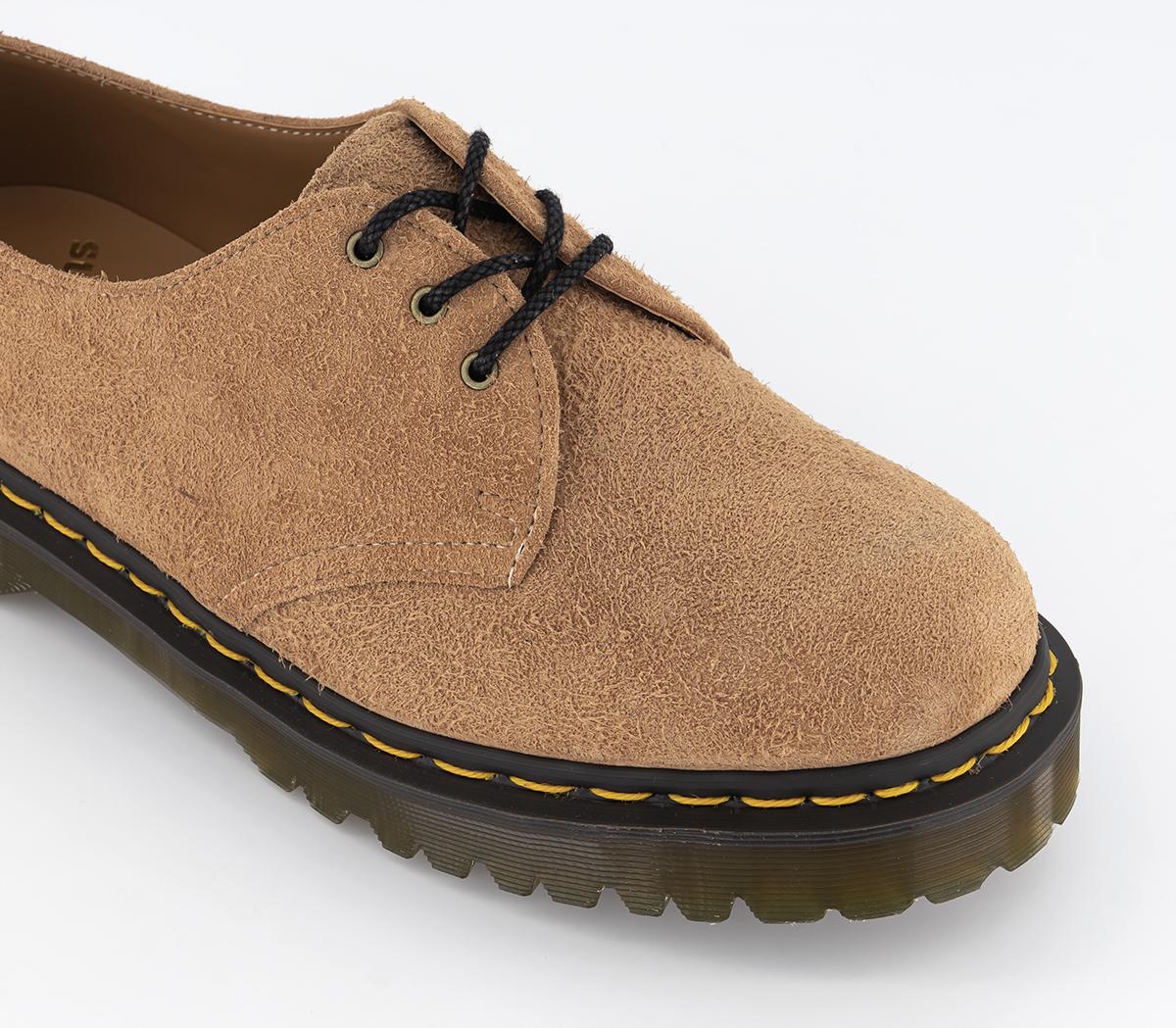 Dr. Martens 1461 Bex Shoes Sandy Tan Tufted Suede - Men’s Smart Shoes