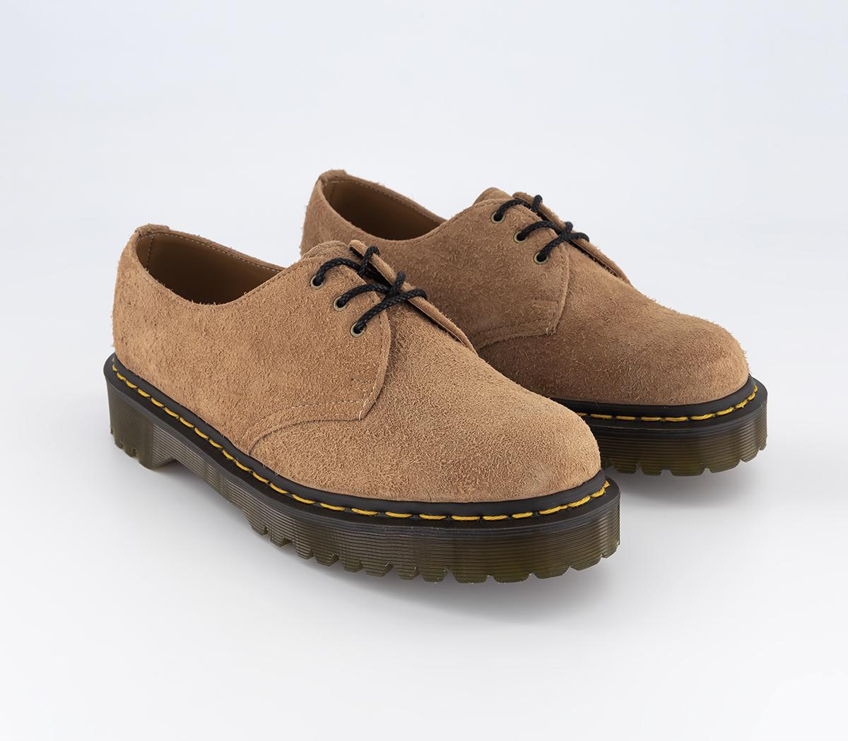 Dr. Martens 1461 Bex Shoes Sandy Tan Tufted Suede - Men’s Smart Shoes