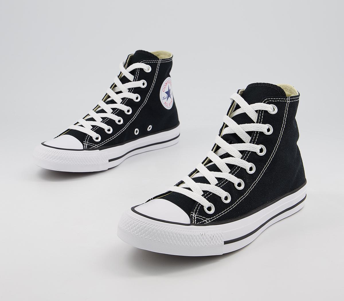 Converse All Star Hi Trainers Black Canvas 21 - Unisex Sports