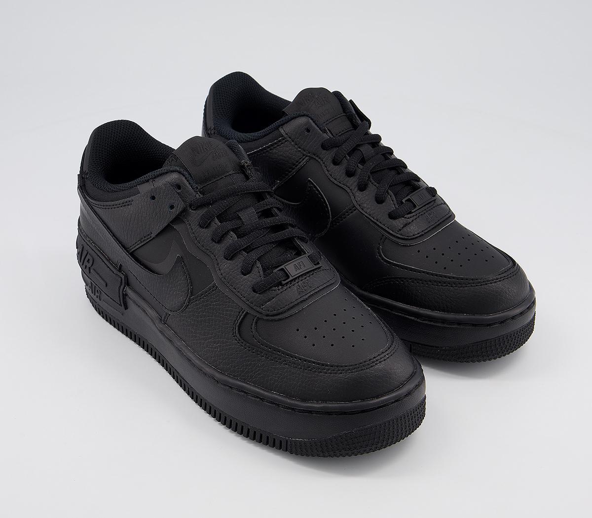 Nike Air Force 1 Shadow Trainers Black - Women's Trainers