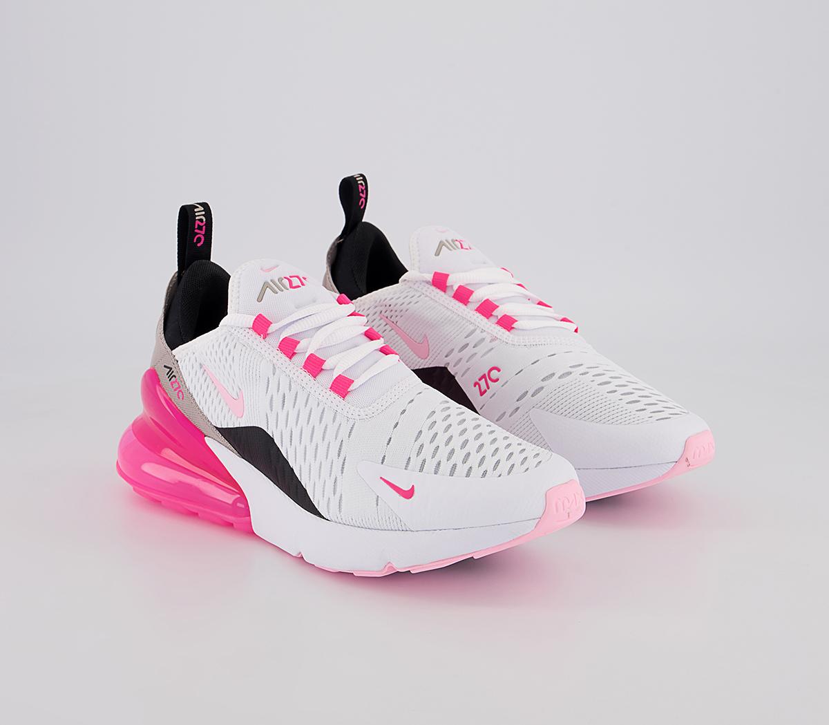 Nike Air Max 270 Trainers White Artic Punch Hyper Pink - Women's Trainers