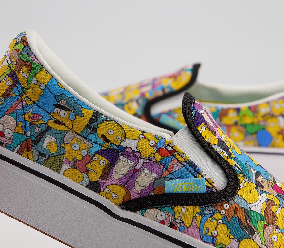 Vans Comfycush Slip On Trainers The Simpsons Springfield - Unisex Sports