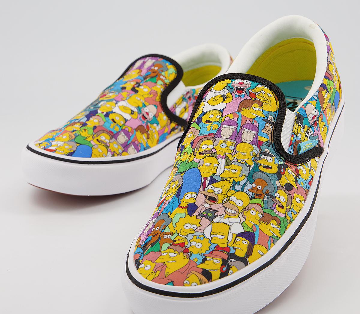 Vans Comfycush Slip On Trainers The Simpsons Springfield - Unisex Sports