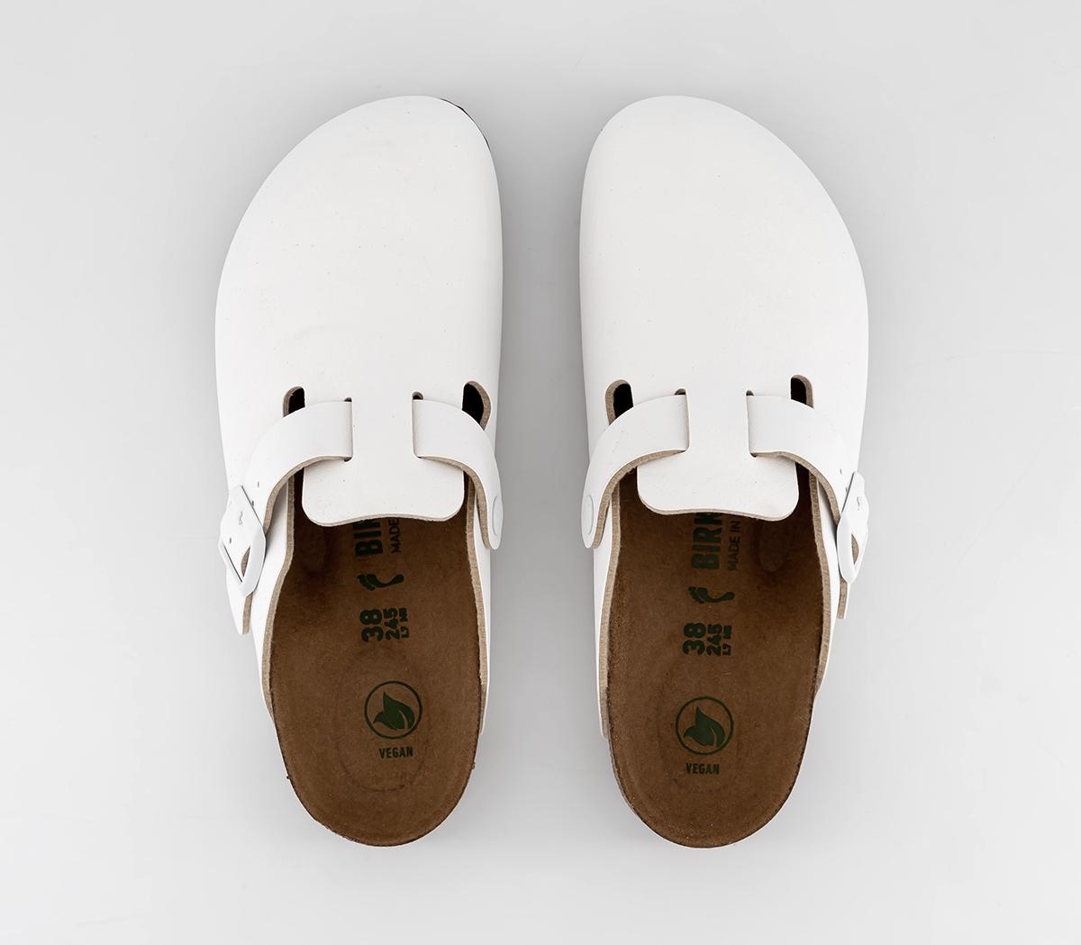 BIRKENSTOCK Boston Clogs Earthy Vegan White - Flat Shoes for Women
