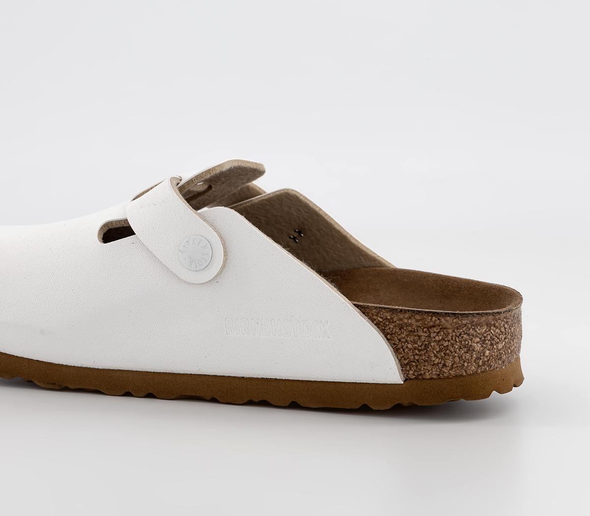 BIRKENSTOCK Boston Clogs Earthy Vegan White - Flat Shoes for Women