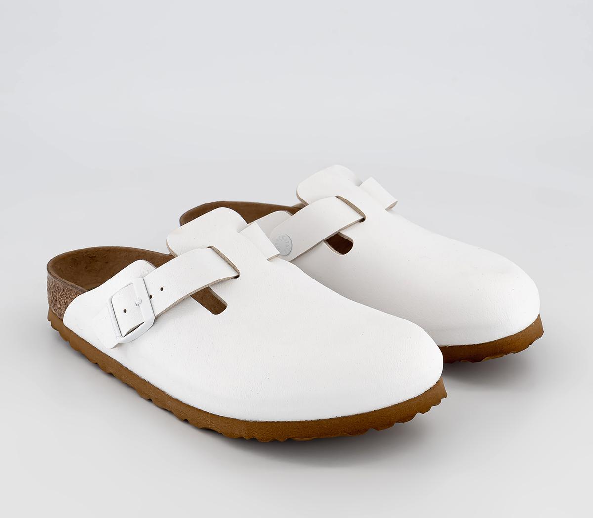 BIRKENSTOCK Boston Clogs Earthy Vegan White - Flat Shoes for Women