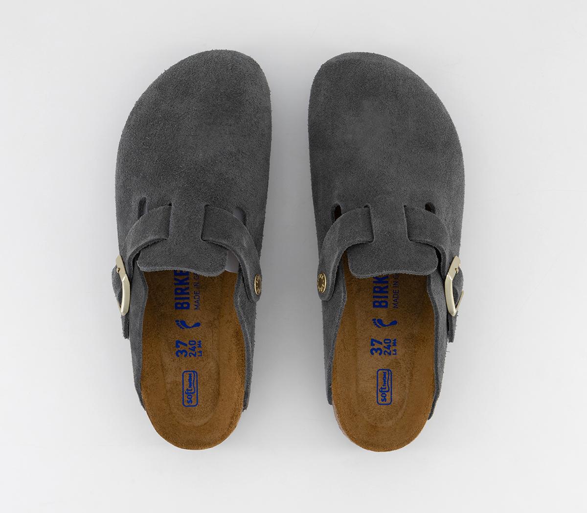 BIRKENSTOCK Boston Clogs Dark Grey - Flat Shoes for Women