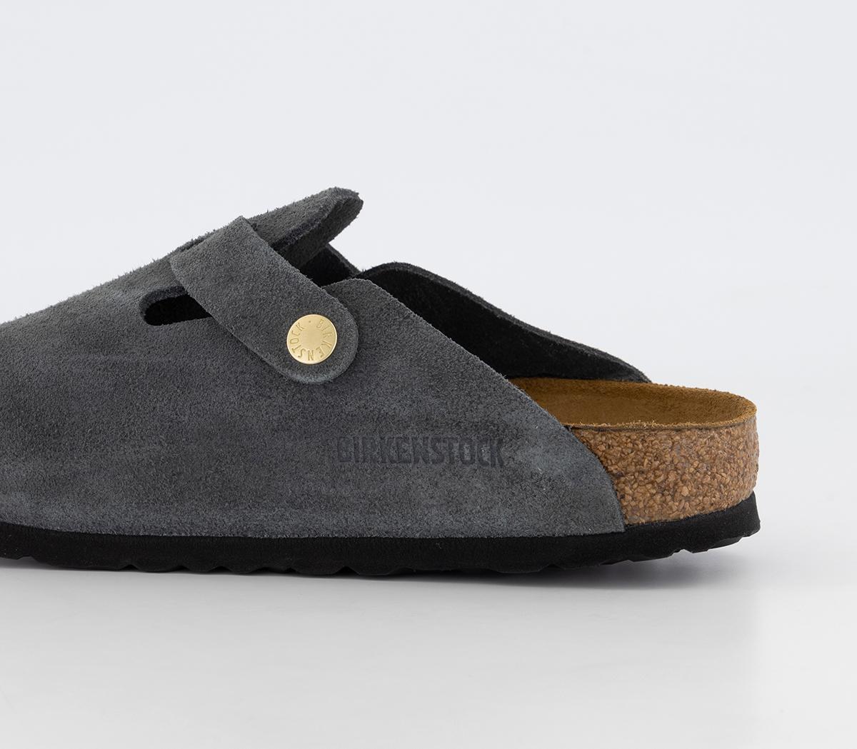 BIRKENSTOCK Boston Clogs Dark Grey - Flat Shoes for Women