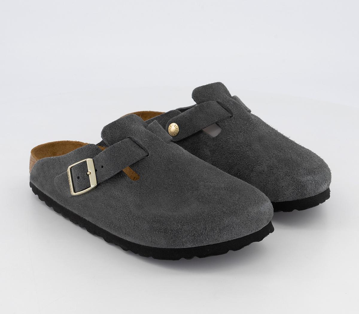 BIRKENSTOCK Boston Clogs Dark Grey - Flat Shoes for Women