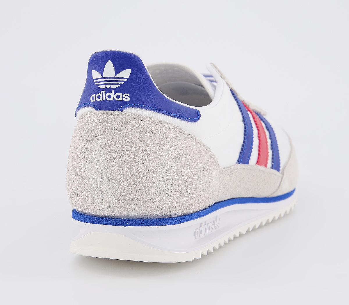 adidas Sl 72 Trainers White Glory Blue Glory Red - Unisex Sports