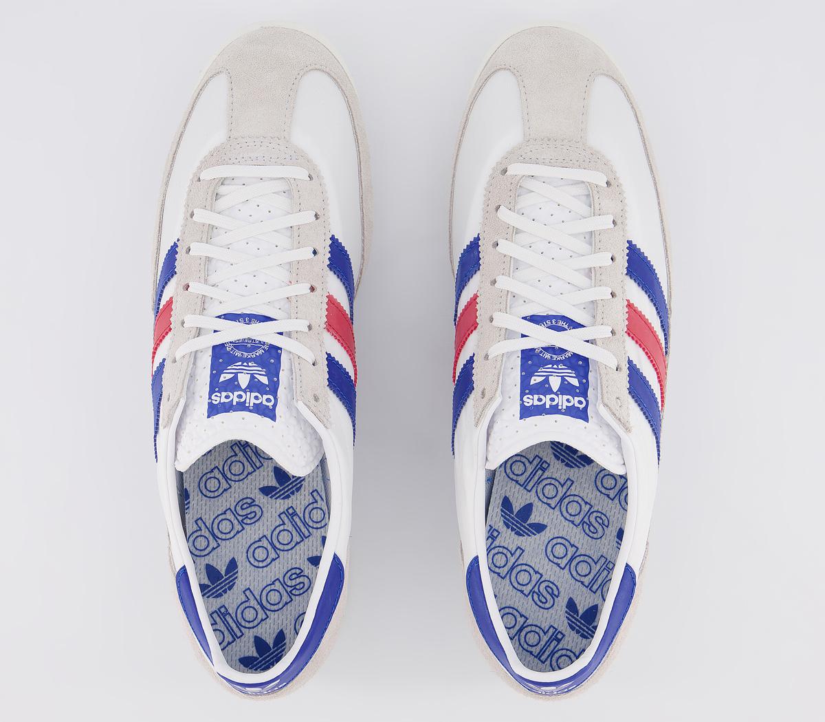 adidas Sl 72 Trainers White Glory Blue Glory Red - Unisex Sports