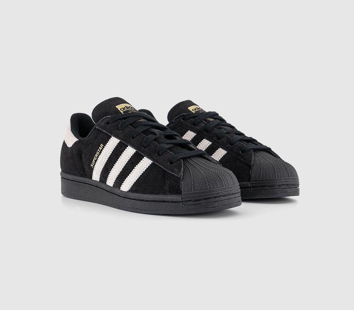 adidas Superstar Trainers Black Crystal White Matte Gold - Women's Trainers