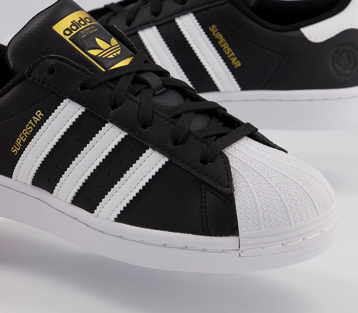 adidas Superstar Trainers Black White Vegan - Women's Trainers
