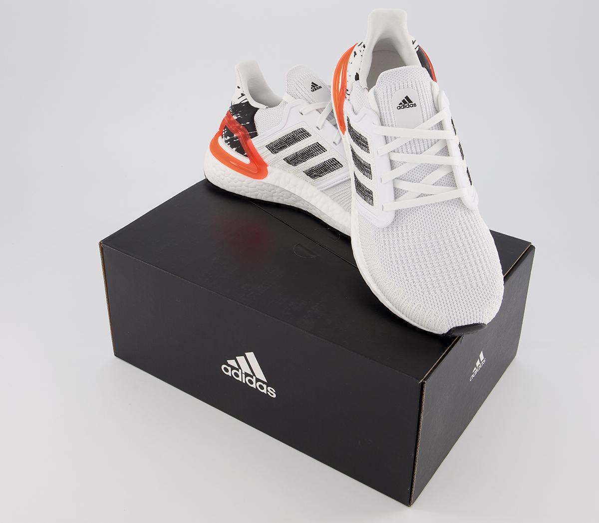 adidas Ultraboost Ultra Boost 20 Trainers White Grey - Unisex Sports