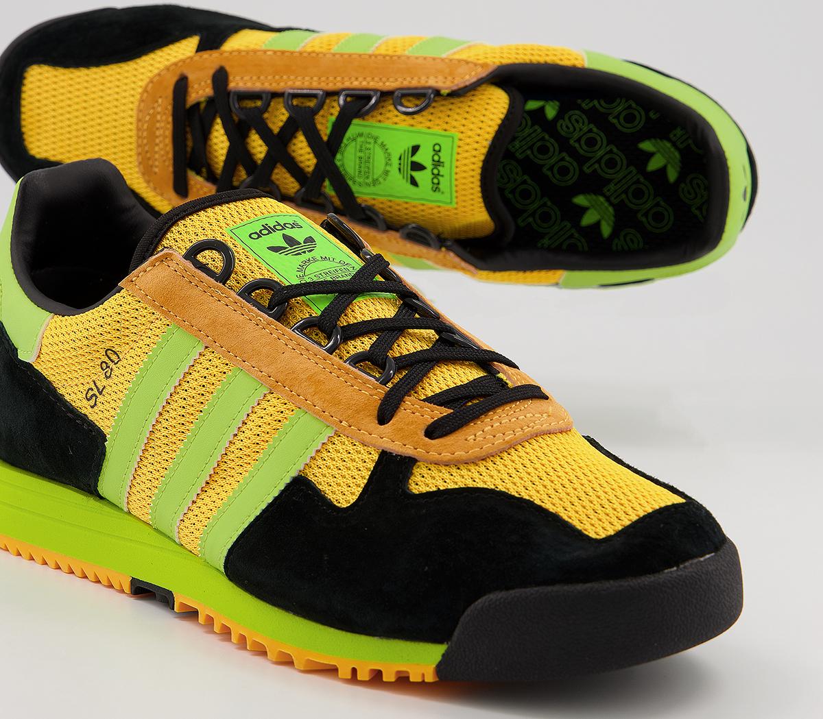 adidas Sl 80 Trainers Solar Gold Semi Solar Slime Core Black - Men's ...