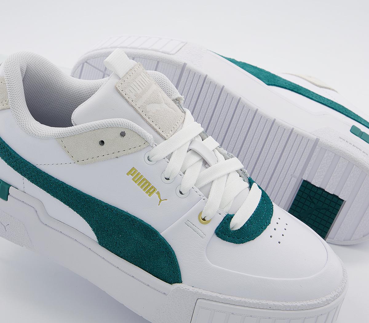 PUMA Cali Sport Trainers White Teal Green - Women's Trainers