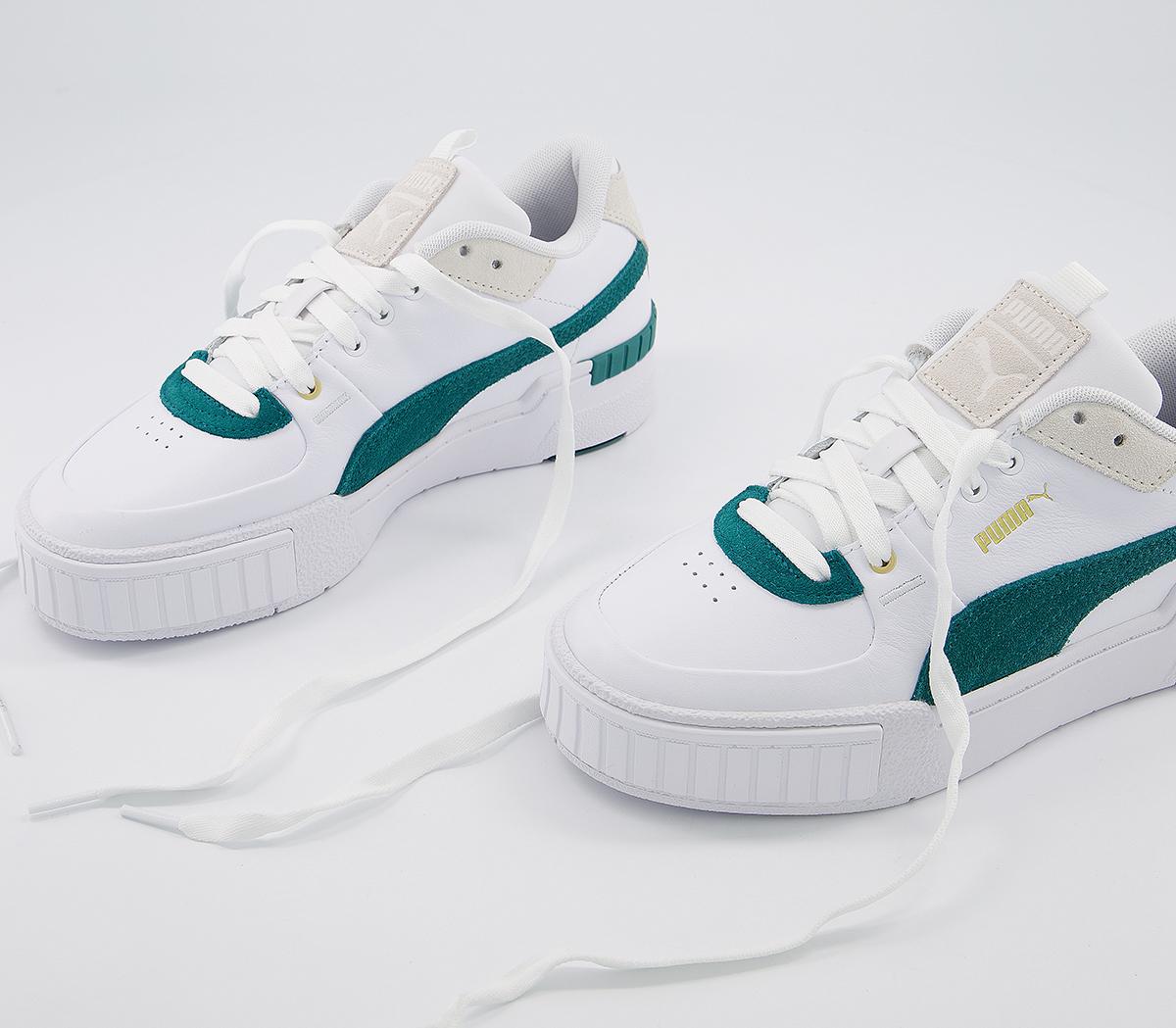 PUMA Cali Sport Trainers White Teal Green - Women's Trainers