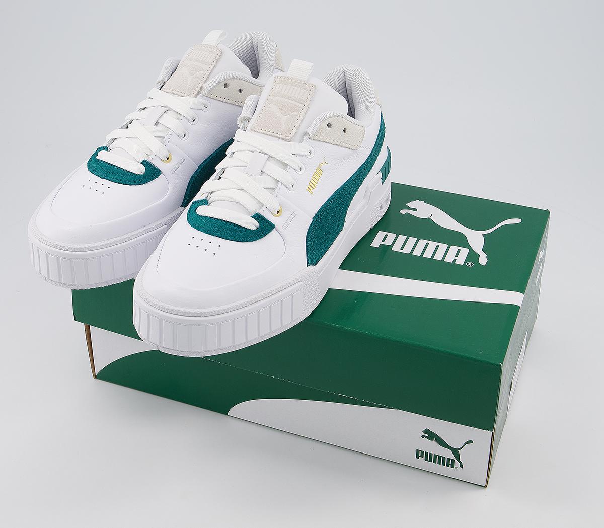 PUMA Cali Sport Trainers White Teal Green - Women's Trainers