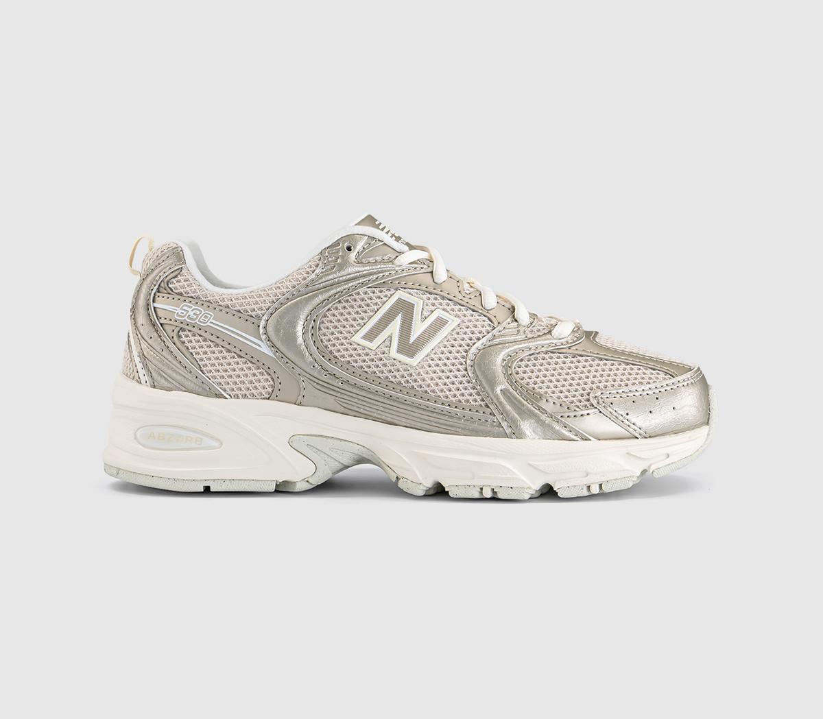 Click here for New Balance Womens MR530 Trainers Gold Metallic Li... prices
