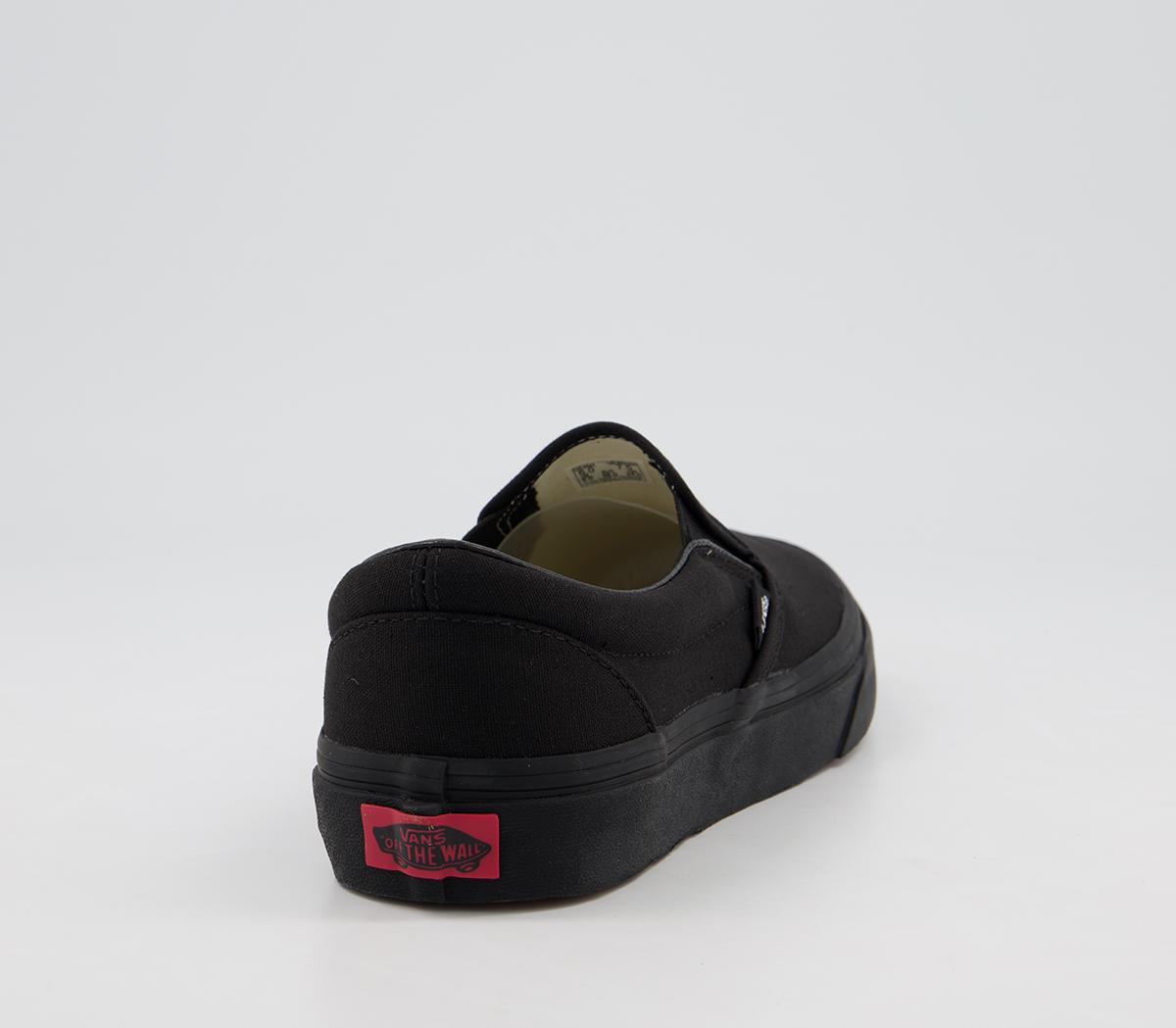 Vans Classic Slip On Flash Trainers Black Mono - Women's Trainers