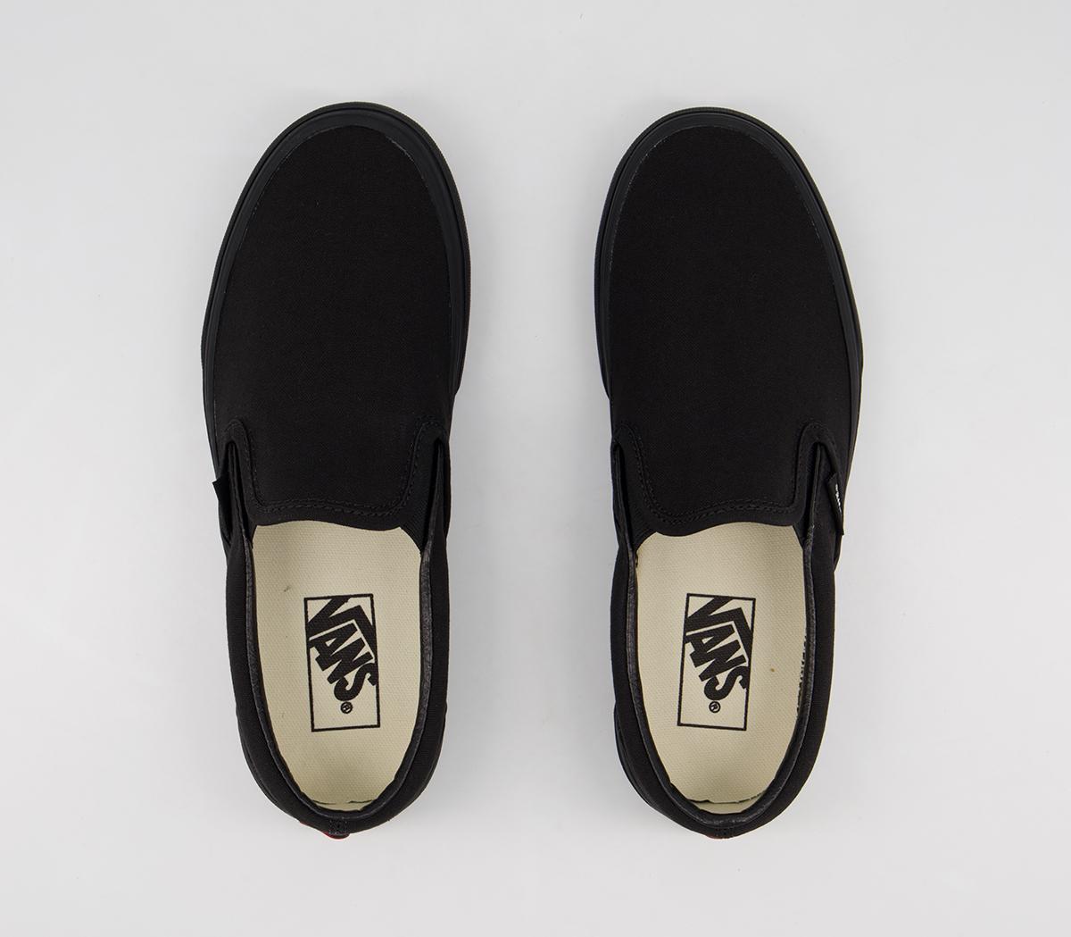 Vans Classic Slip On Flash Trainers Black Mono - Women's Trainers