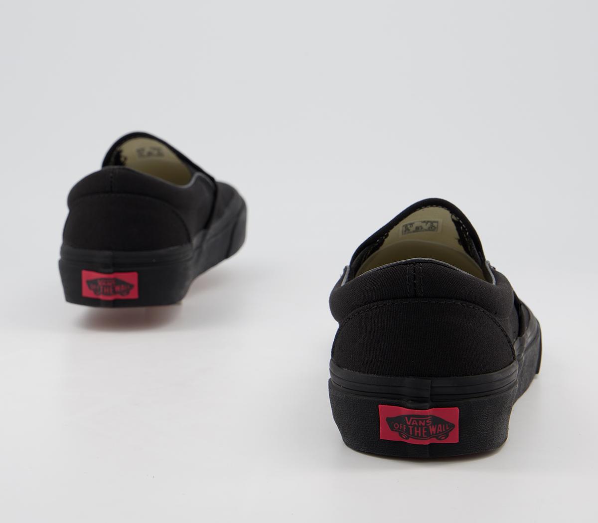 Vans Classic Slip On Flash Trainers Black Mono - Women's Trainers