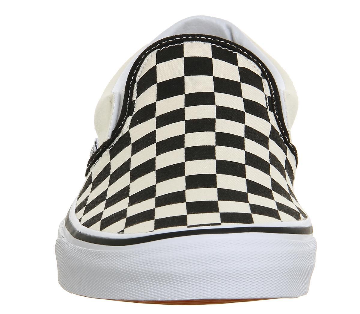 Vans Classic Slip On Flash Trainers Black White Checkerboard - Women's ...