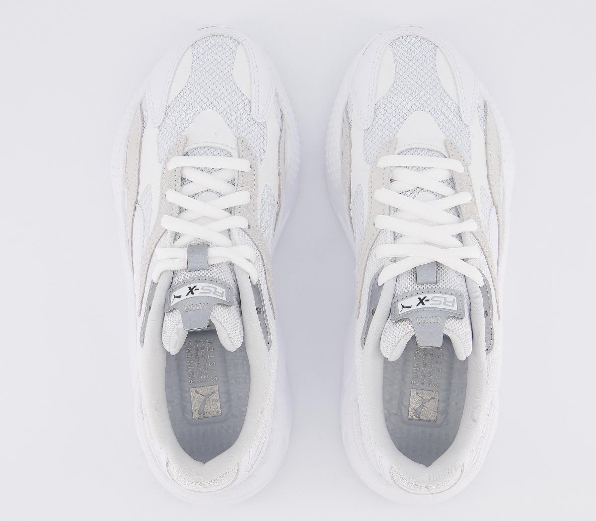 PUMA Rs-x³ Puzzle Trainers White Silver - Unisex Sports