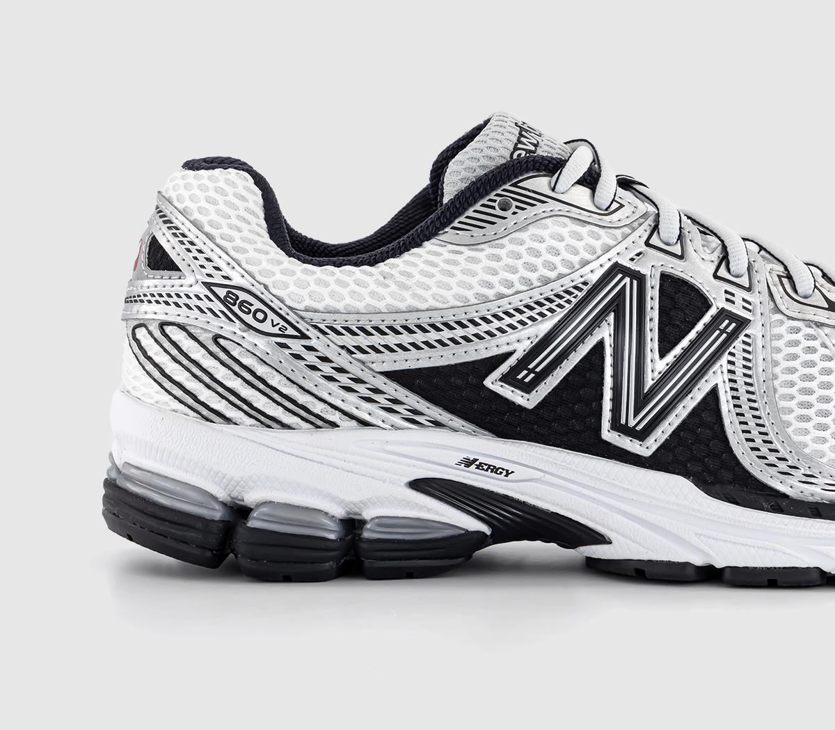 New Balance Ml860 Trainers White Black - Unisex Sports