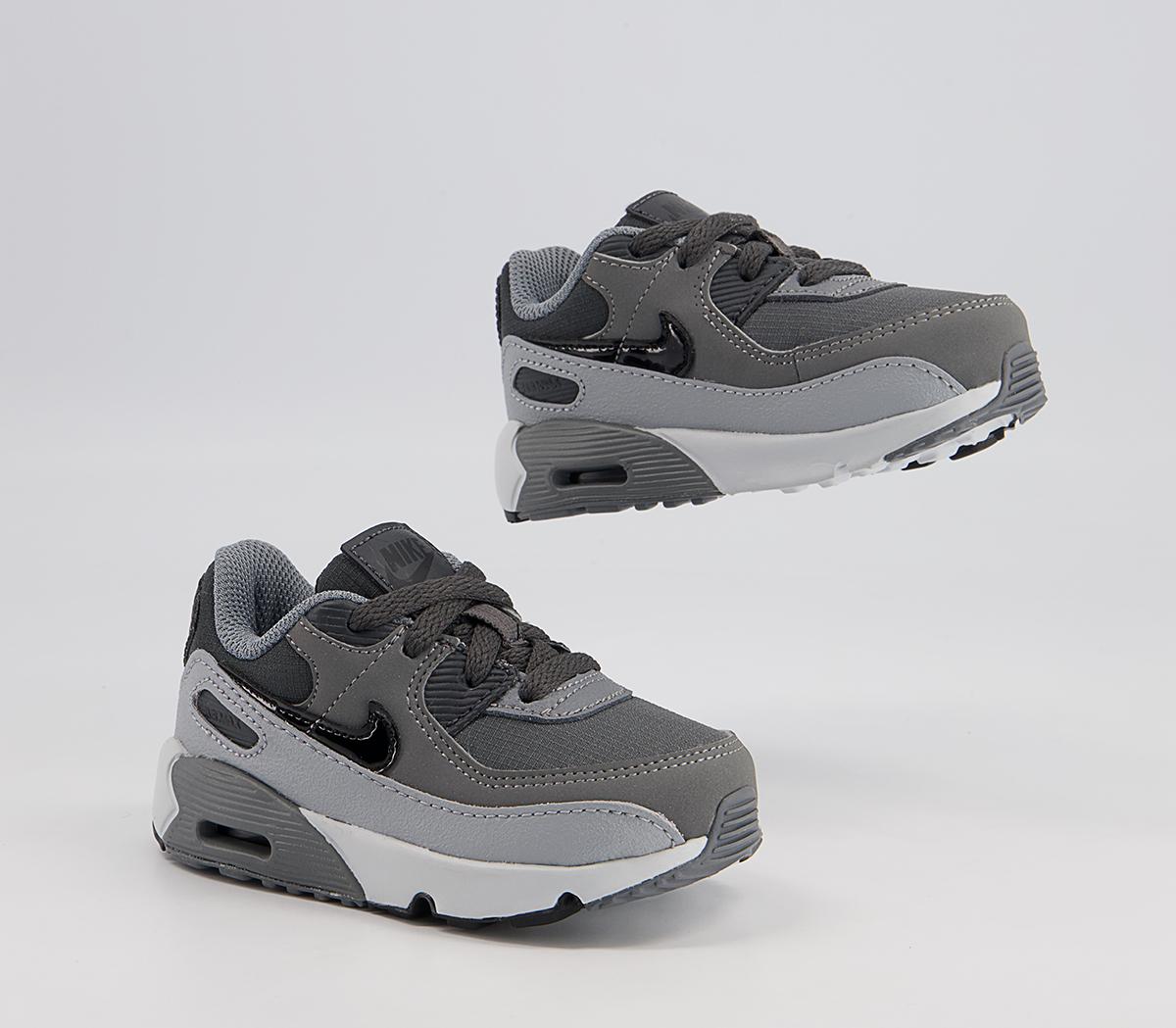 Nike Air Max 90 Infant Trainers Anthracite Black Dark Grey Cool Grey ...