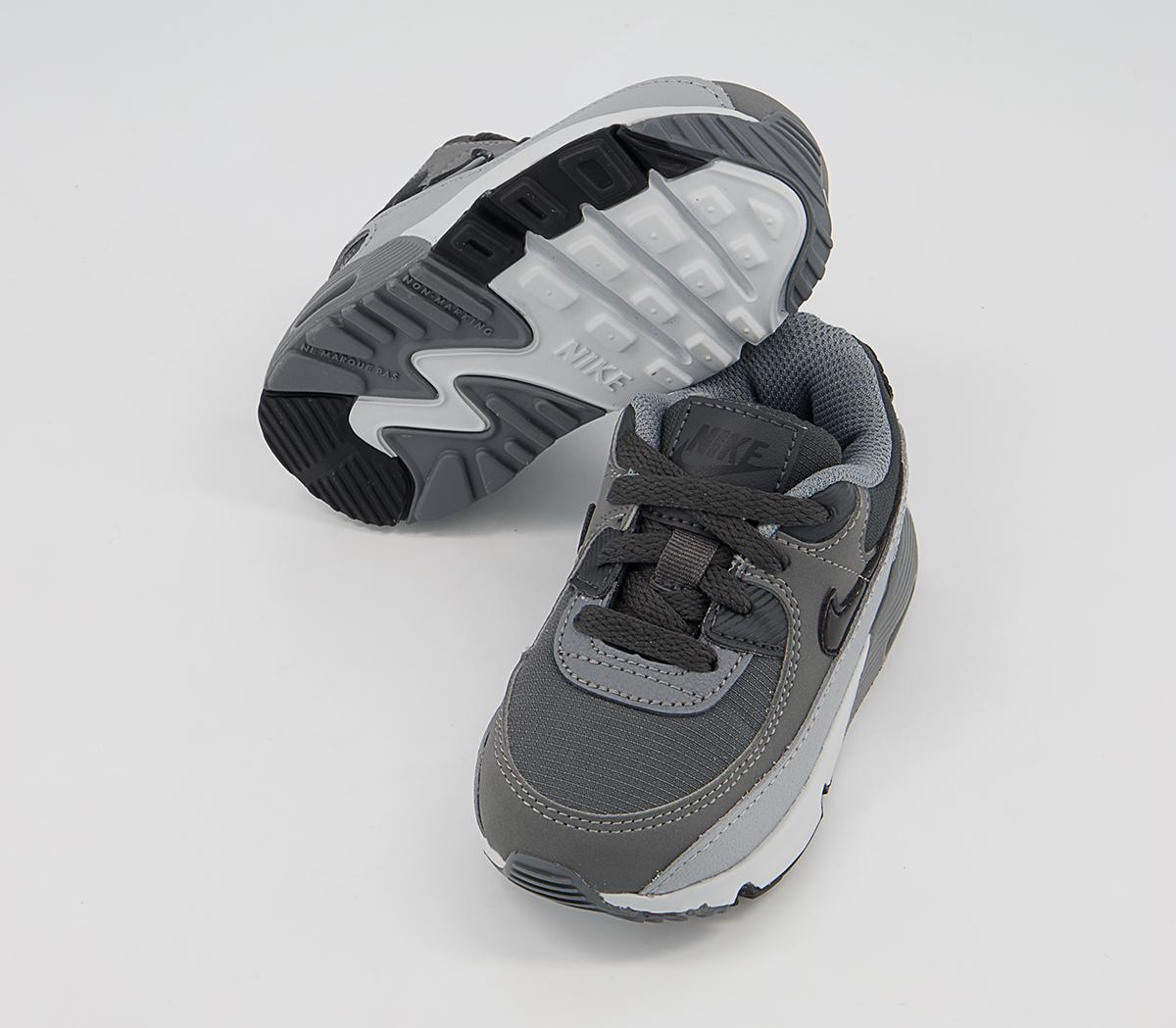 Nike Air Max 90 Infant Trainers Anthracite Black Dark Grey Cool Grey ...