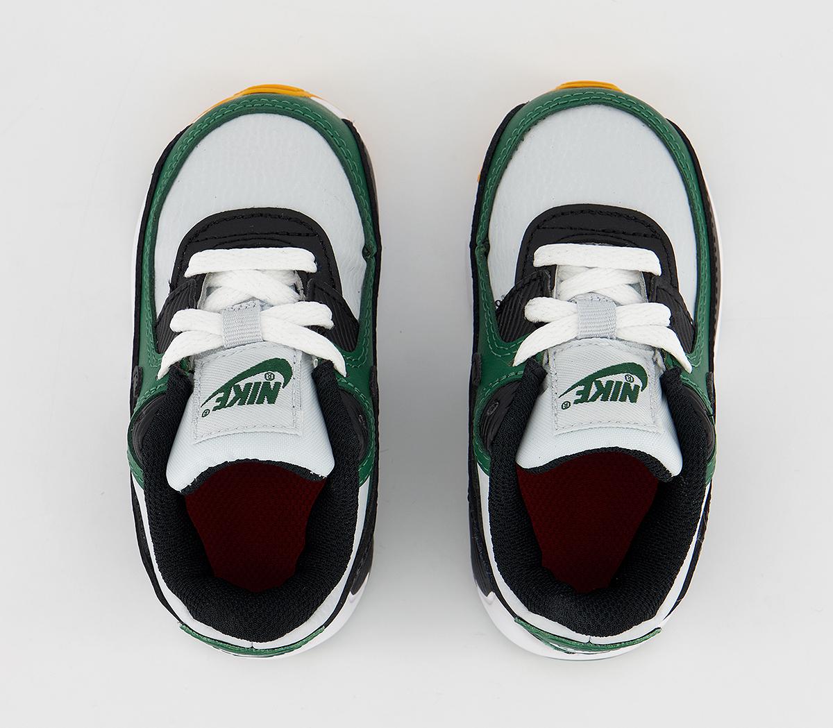 Nike Air Max 90 Infant Trainers Pure Platinum Black Gorge Green - Unisex