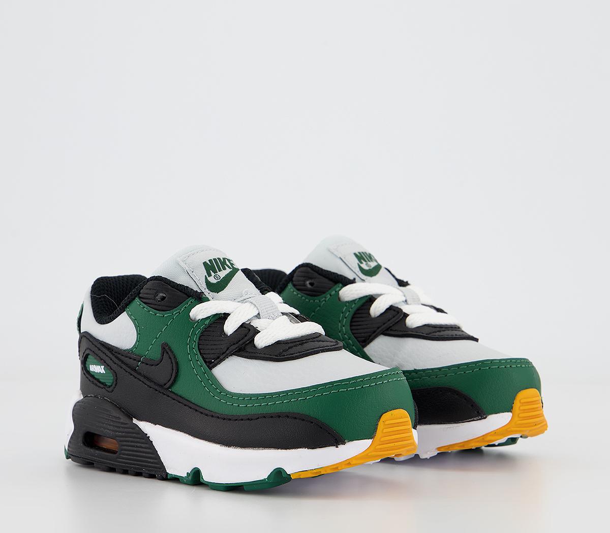Nike Air Max 90 Infant Trainers Pure Platinum Black Gorge Green - Unisex