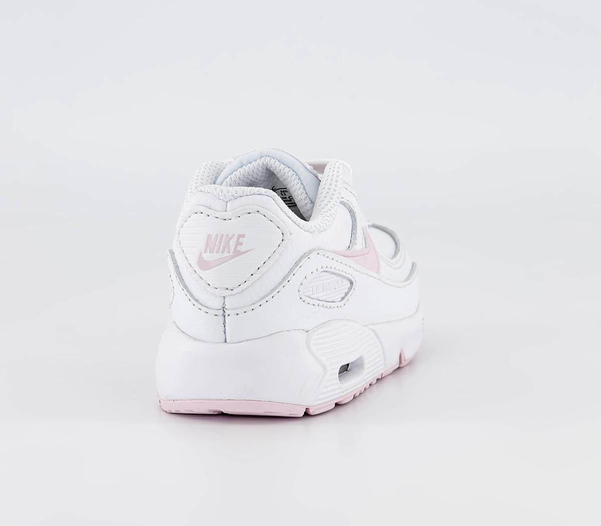 Nike Air Max 90 Infant Trainers White Pink Foam White White - Unisex