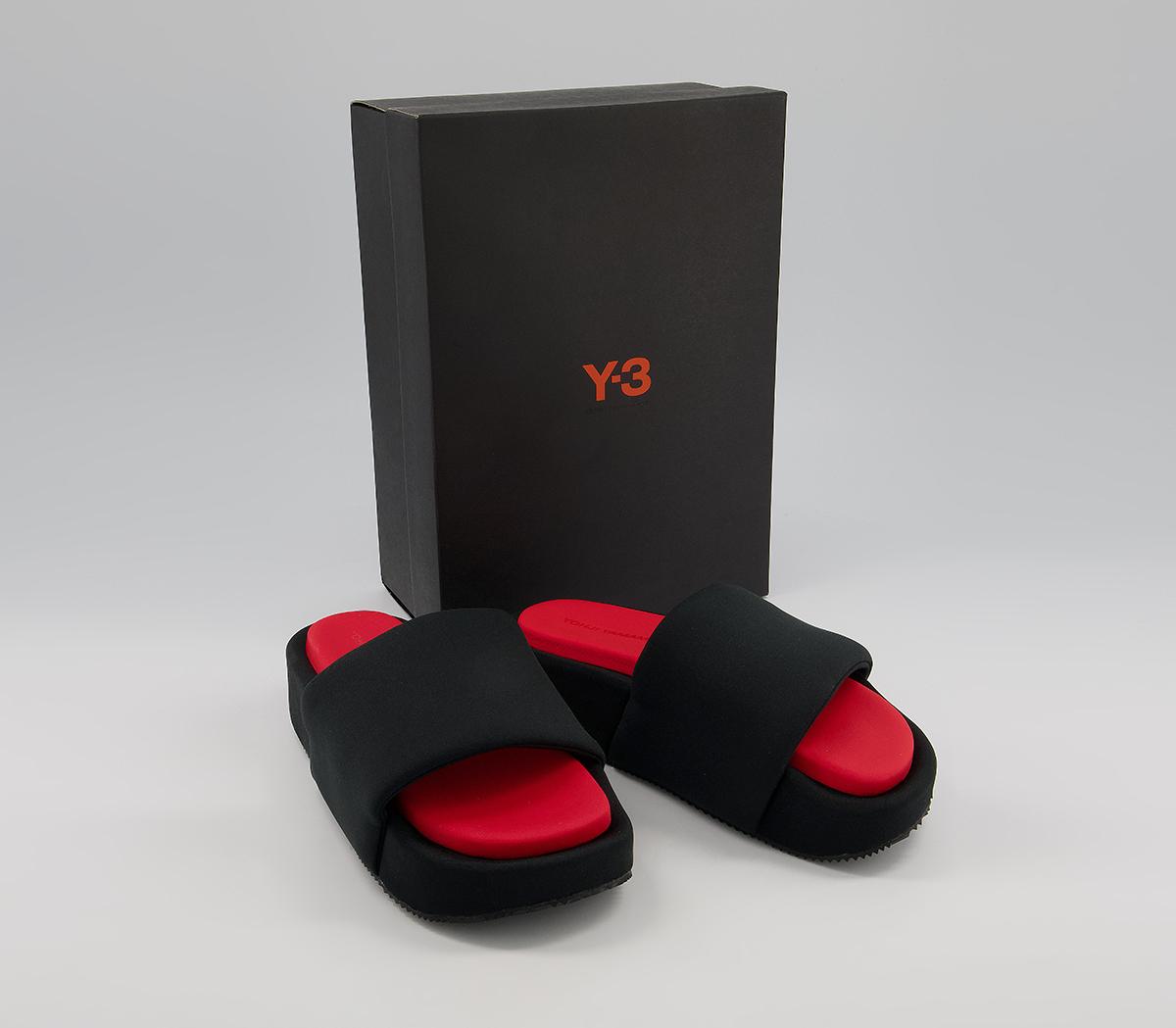 adidas Y-3 Y-3 Slides Black Red - Women’s Sandals