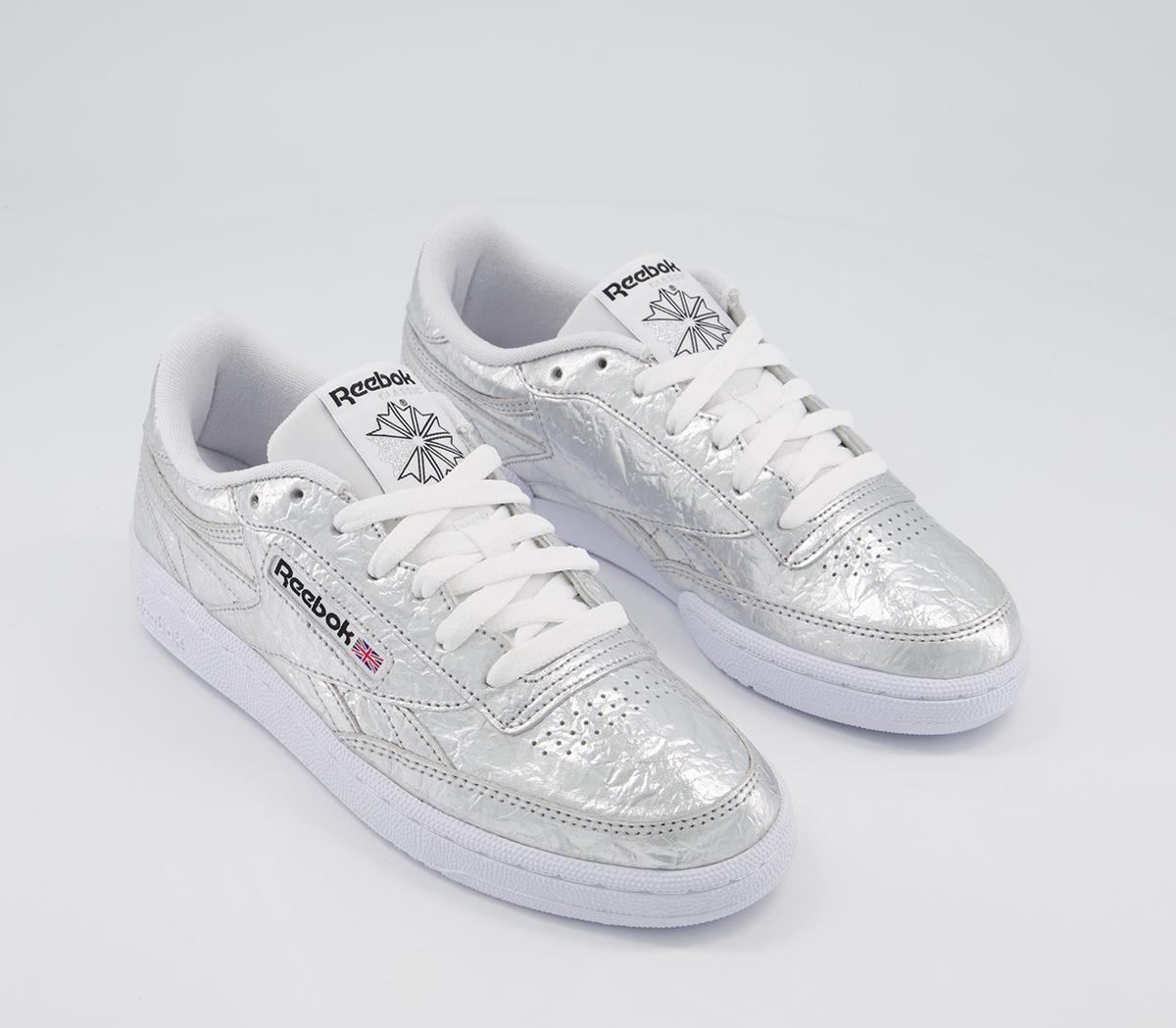 Reebok Club C Revenge Trainers Silver Metallic Silver White - Women's ...